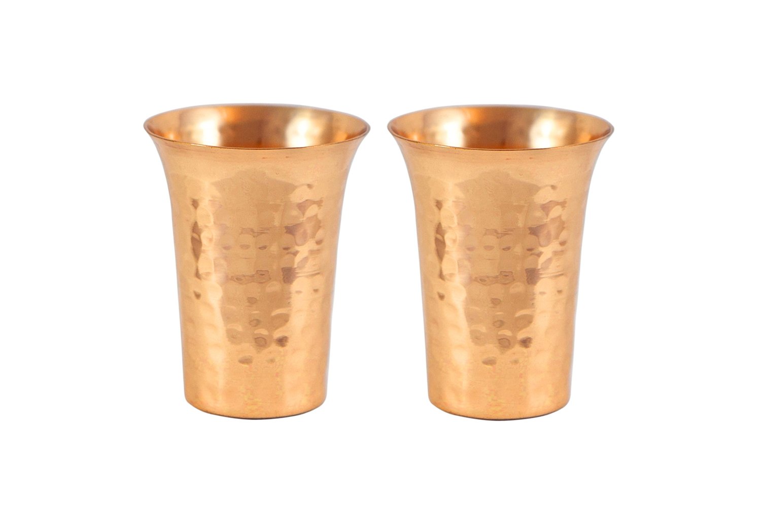 Set of 2 Hammered Copper Shot Glasses – Citron